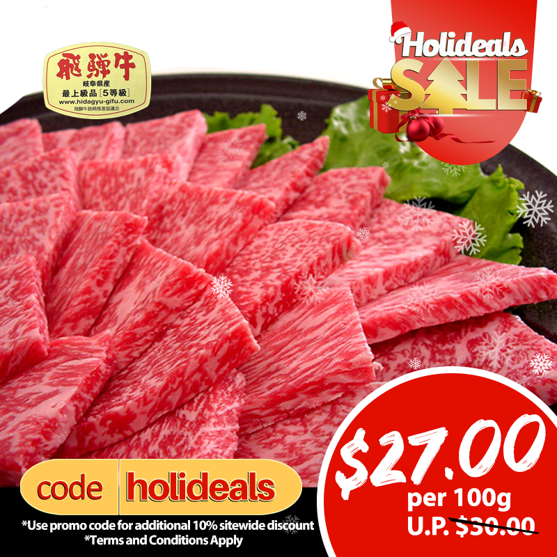 A5 CHAMPION HIDA Beef Premium Karubi (Chuck Roll) 100g - Yakiniku Plaza